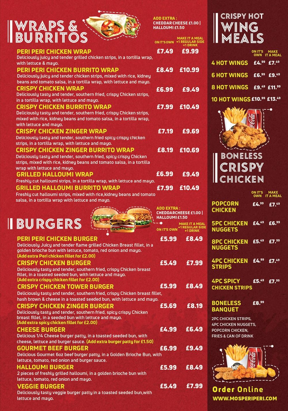 View Menu - Mos Peri Peri (Witham)